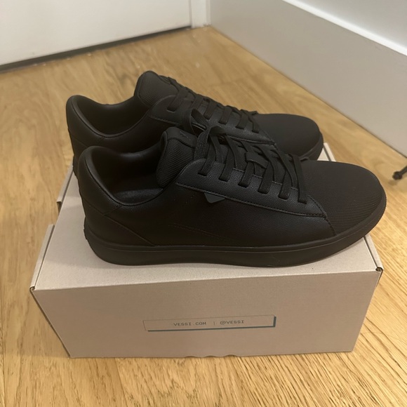 Vessi | Shoes | New Vessi Soho Sneaker In Asphalt Black On Black ...